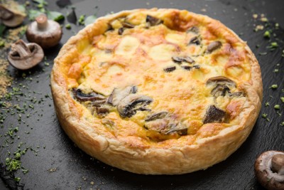Recette quiche oignons champignons | Supertoinette